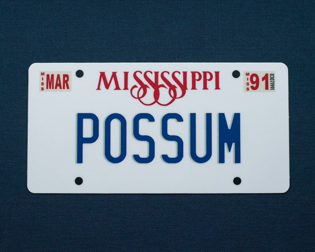 Phish Mississippi Possum License Plate Sticker - Etsy