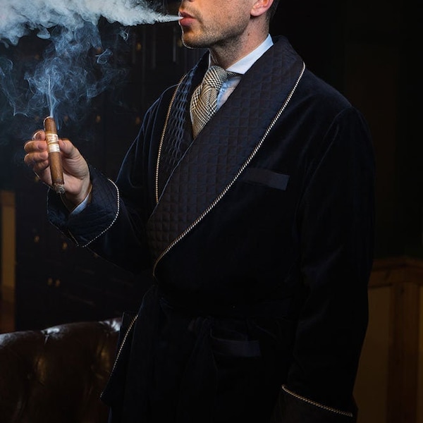 Velvet Smoking Robe - Etsy