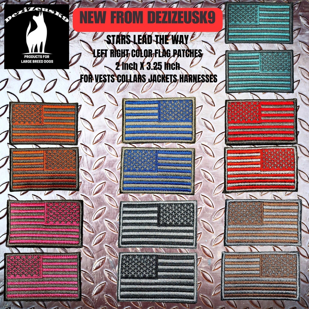 USA Flag Patches 2"x3" - 2PK Colorful Removable Hook & Loop or Sewn ...