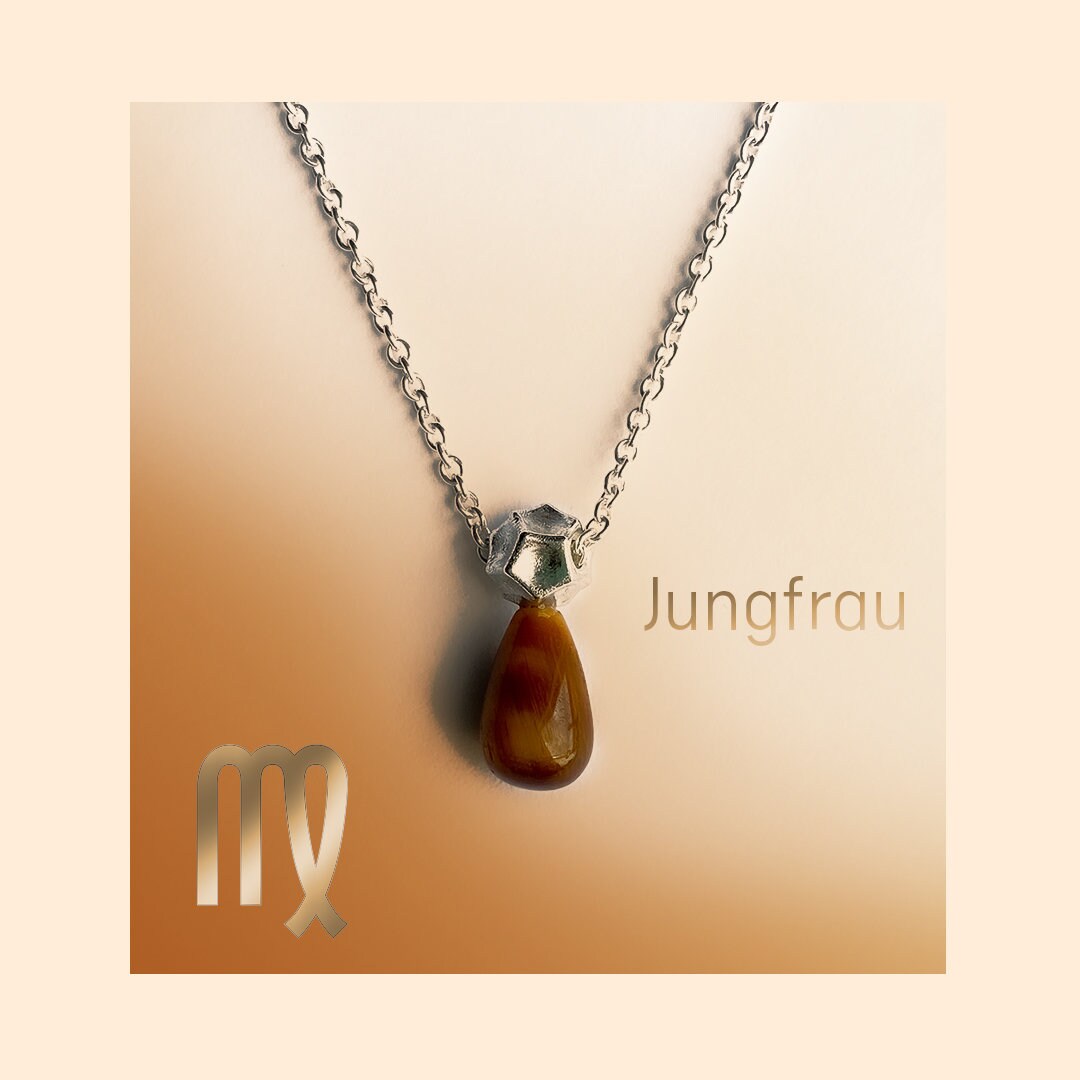Virgo Dodecahedron With Tiger's Eye, Necklace - Silver - Etsy