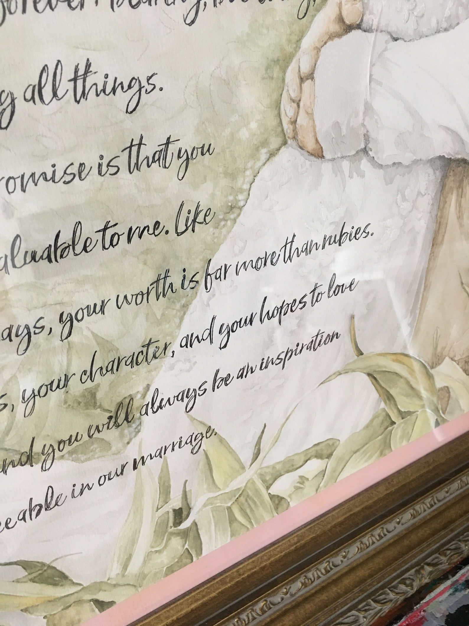 Wedding Vows Painting/portrait 22 X 30 - Etsy