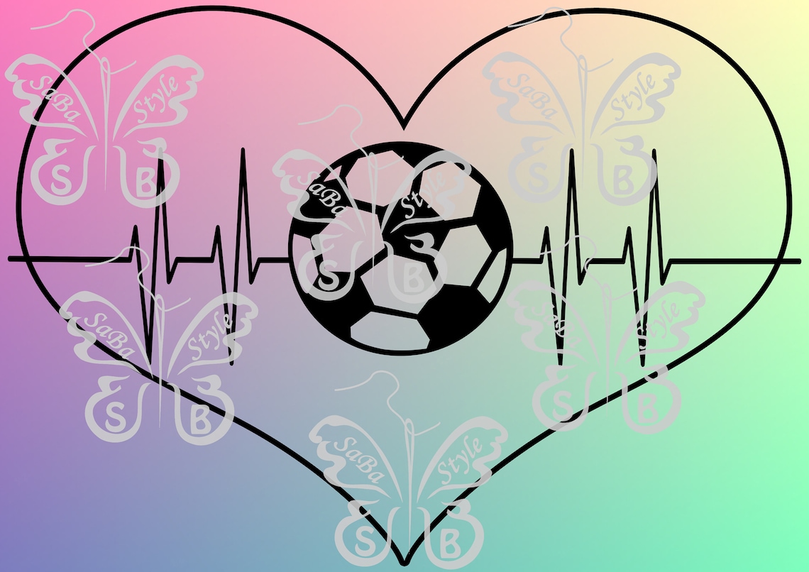 Plotterdatei "Herzschlag-Fußball" - Etsy.de