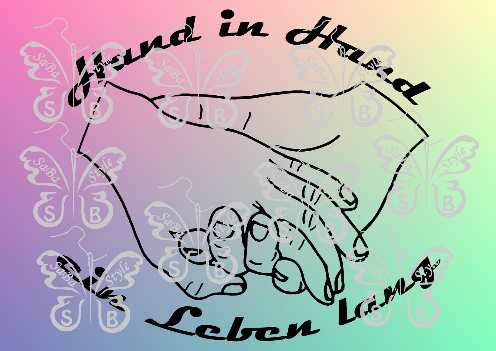 Plotterdatei "Hand in Hand" - Etsy.de