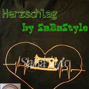 Plotterdatei "Herzschlag-NähMa" - Etsy.de