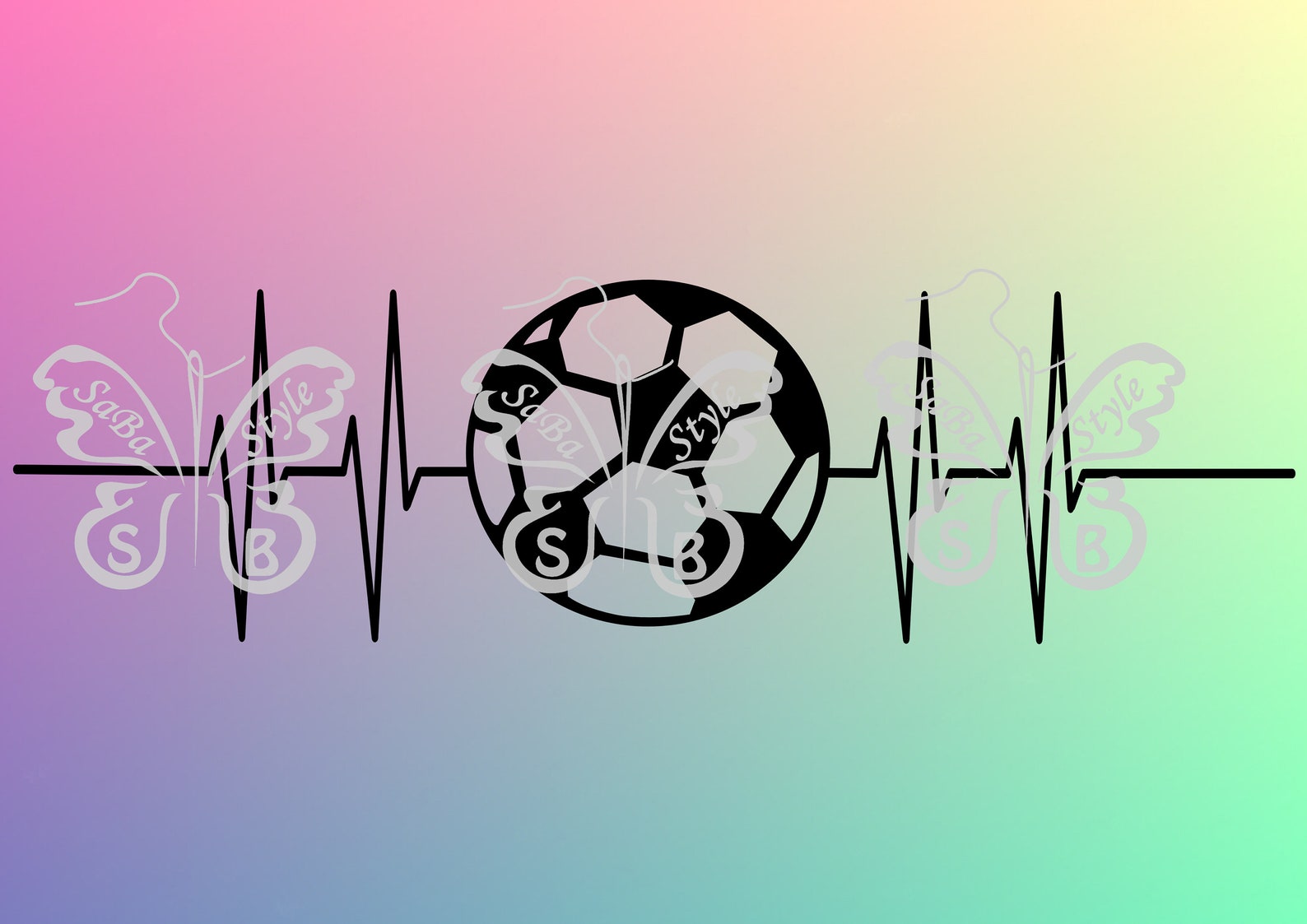 Plotterdatei "Herzschlag-Fußball" - Etsy.de