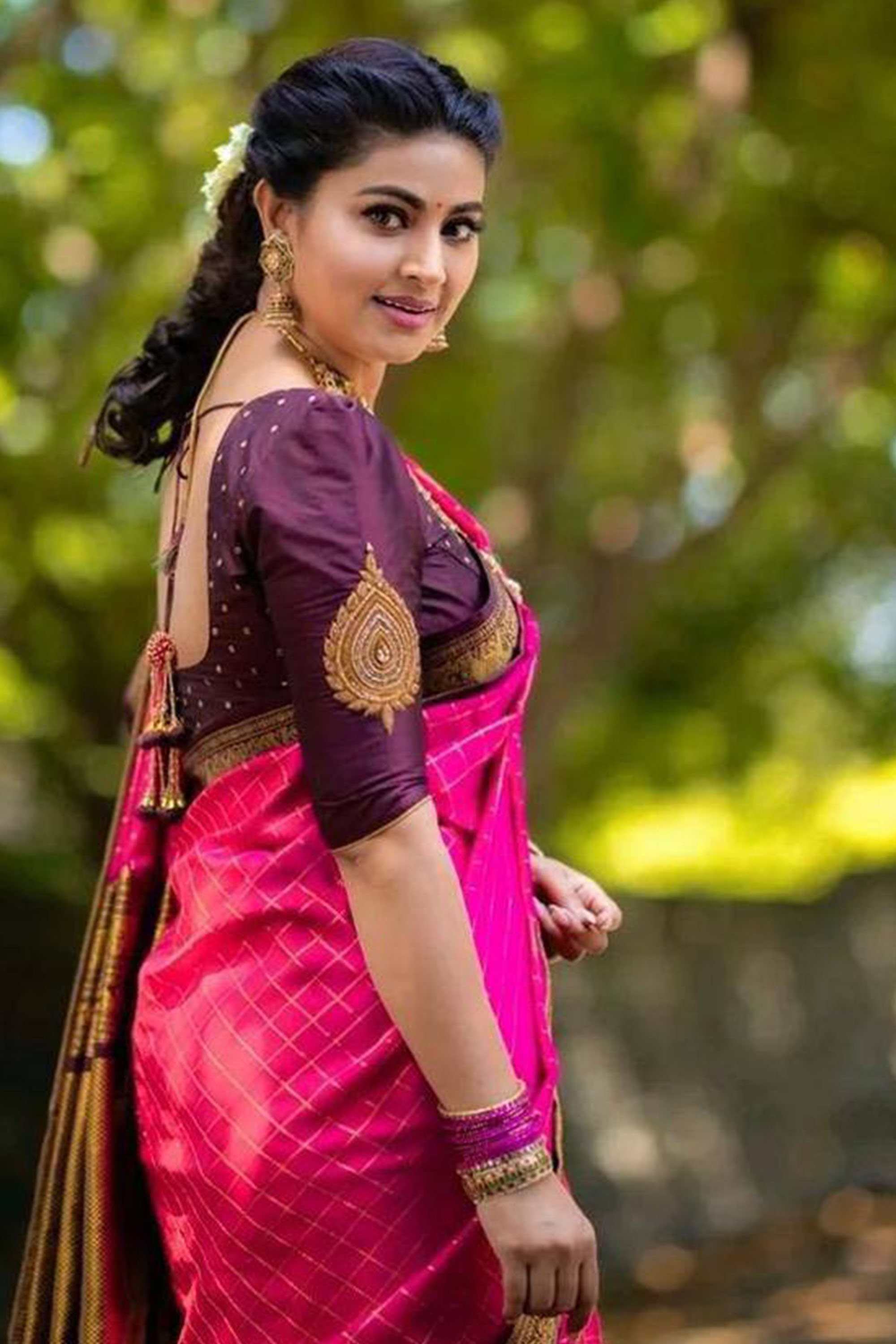 Pink Saree Indian Saree for Women With Blouse Piece Designer Saree With ...