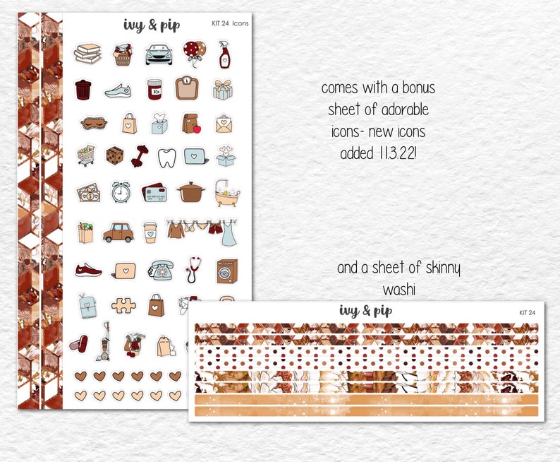 PRINTABLE Compact Vertical Sticker Kit Printable Sticker Kit - Etsy