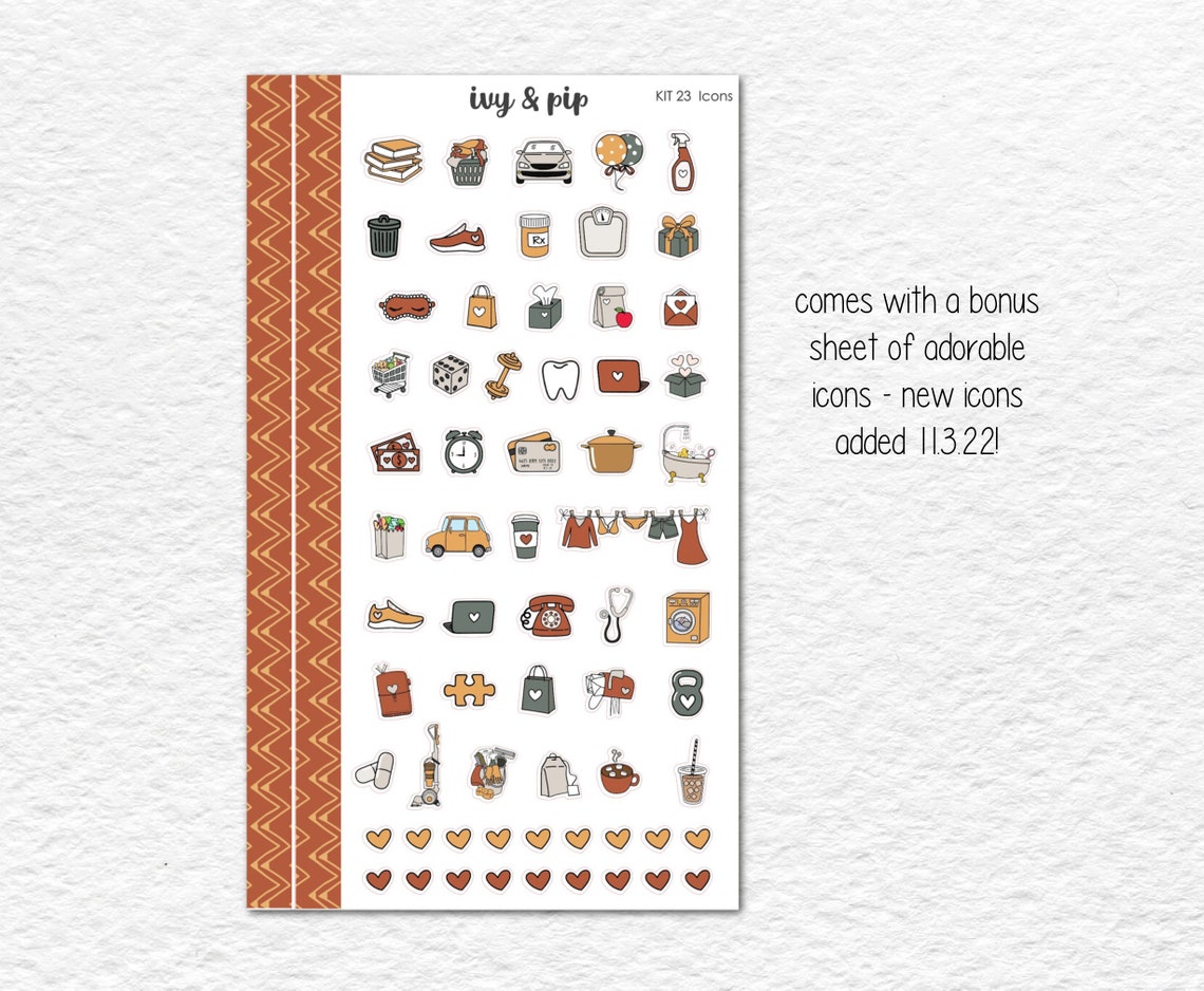PRINTABLE A5 Daily Duo Sticker Kit Printable Sticker Kit - Etsy