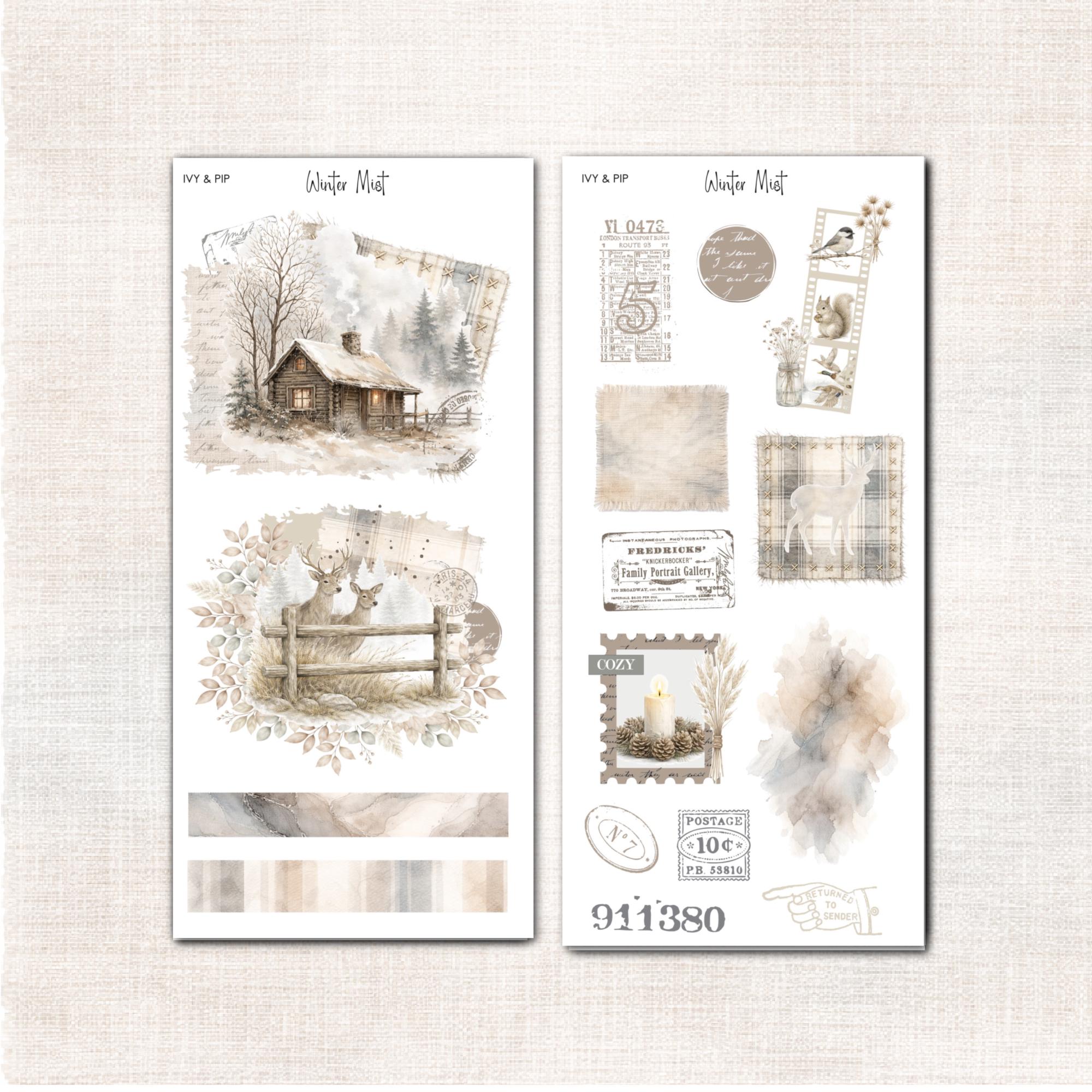 Winter Planner Sticker Kit, Printable Deco Stickers (PNG, PDF) - Etsy
