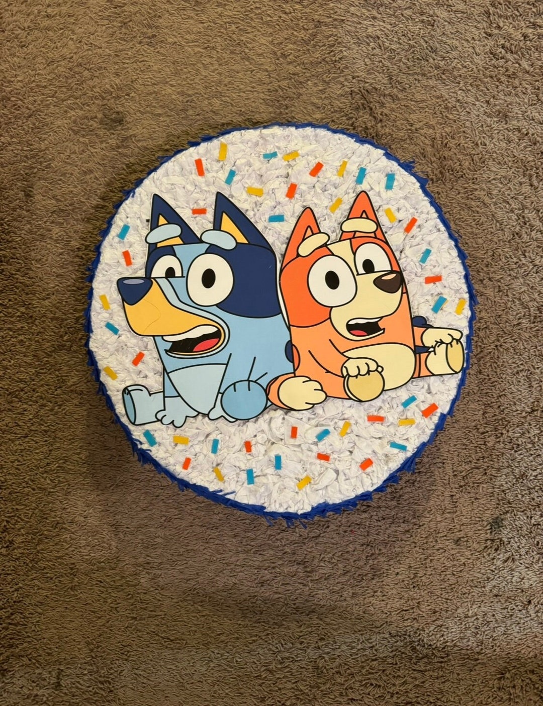 Bluey Inspired Piñata, Bluey Birthday Themed Piñata, Bluey Party ...