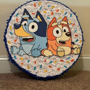 Bluey Inspired Piñata, Bluey Birthday Themed Piñata, Bluey Party ...
