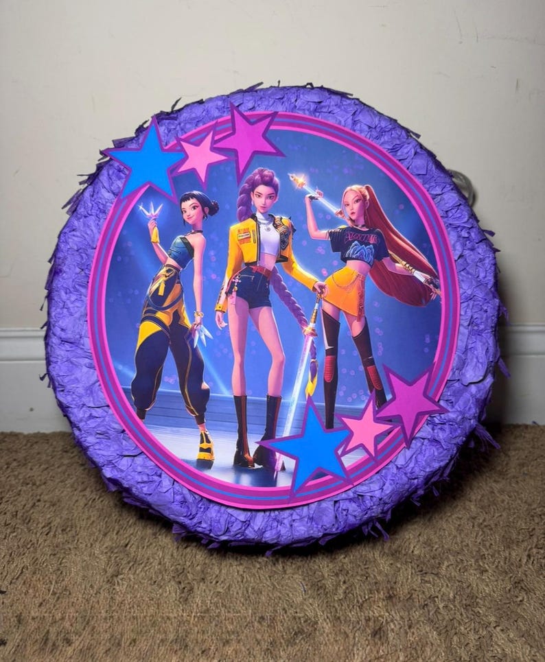 K Pop Inspired Demon Hunted Pinata, K Pop Birthday Piñata, Small Size ...