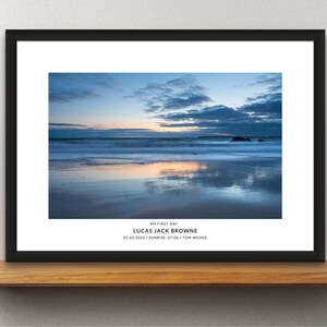 Father's Day Baby Sunrise Gift - Personalised Dawn Print for Dad From ...