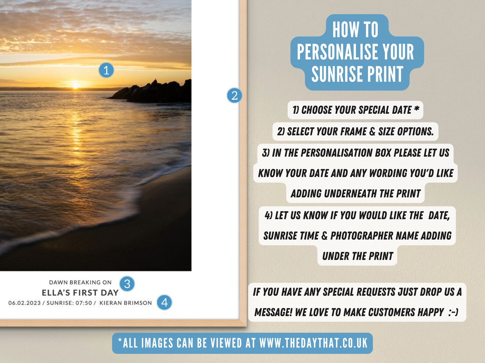 Father's Day Baby Sunrise Gift Personalised Dawn Print for Dad From the ...