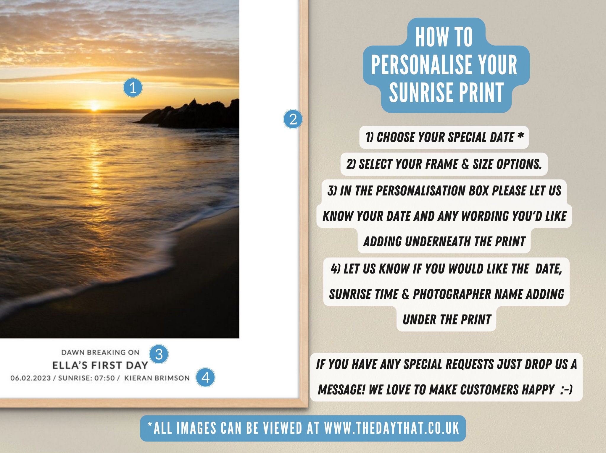 Father's Day Baby Sunrise Gift Personalised Dawn Print for Dad From the ...