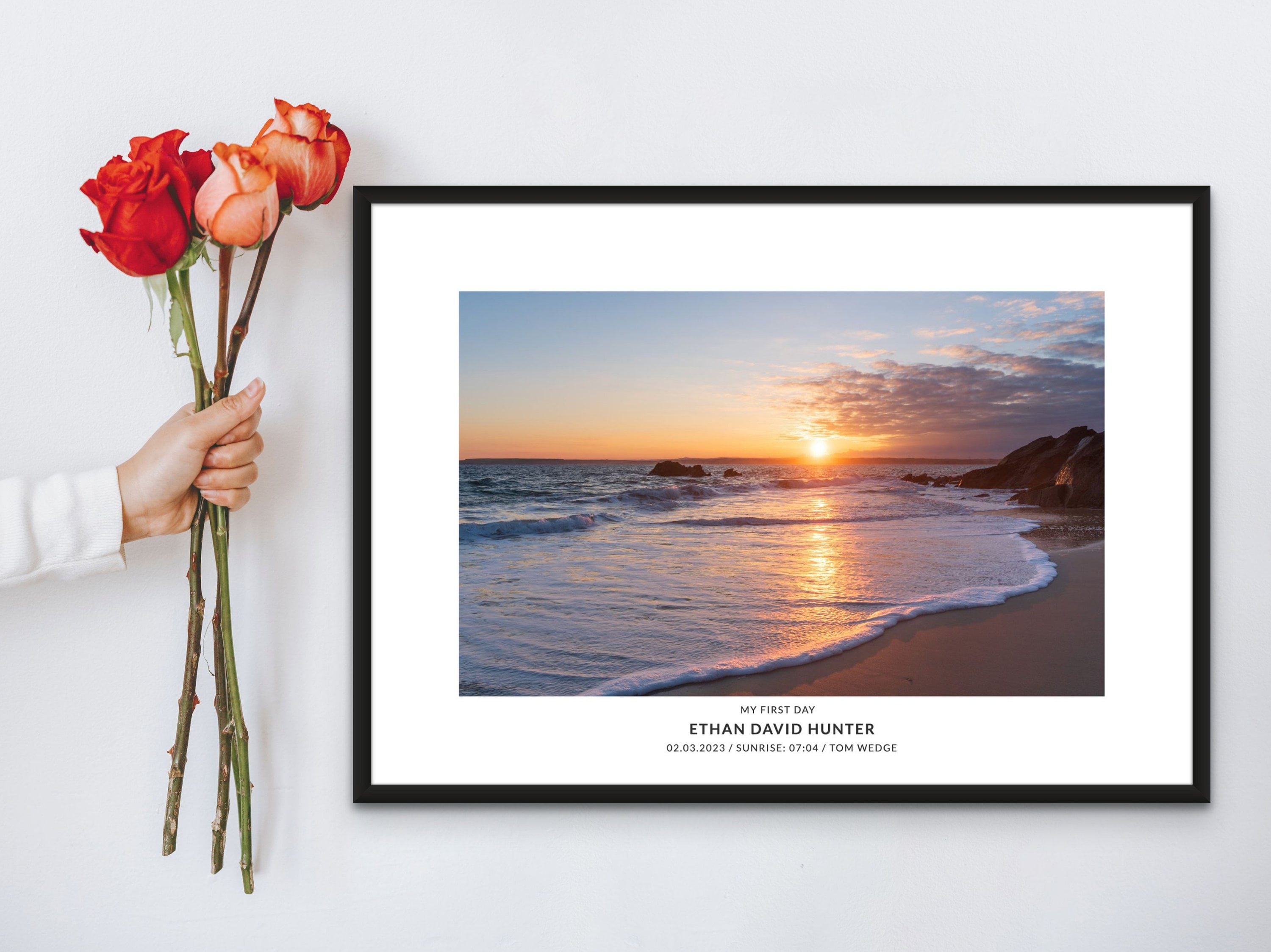 Father's Day Baby Sunrise Gift Personalised Dawn Print for Dad From the ...
