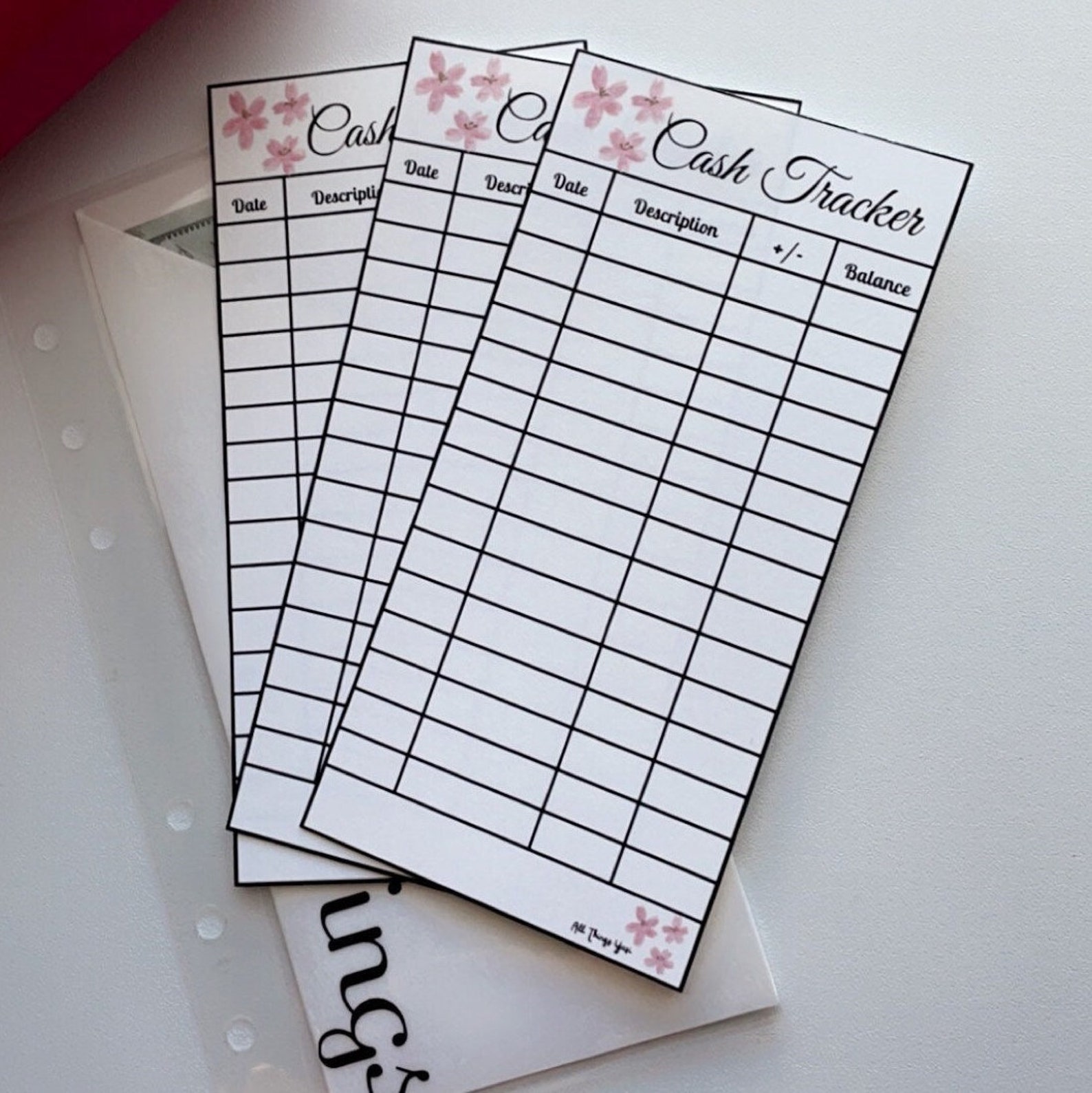 Cash Tracker | A6 Envelope - Etsy