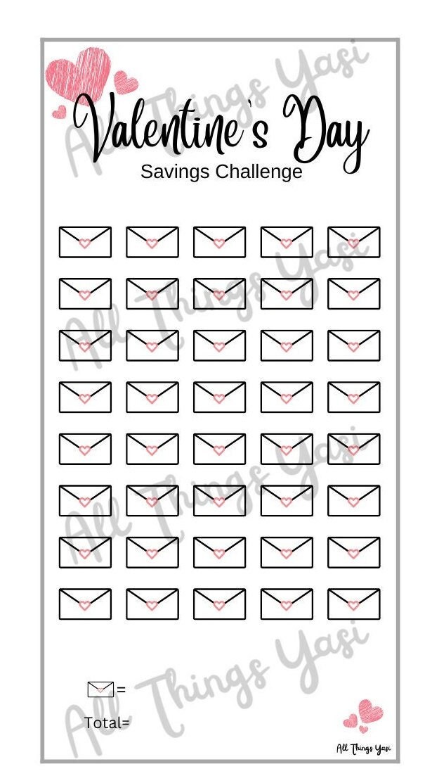 Digital Valentine's Day Tracker - Etsy