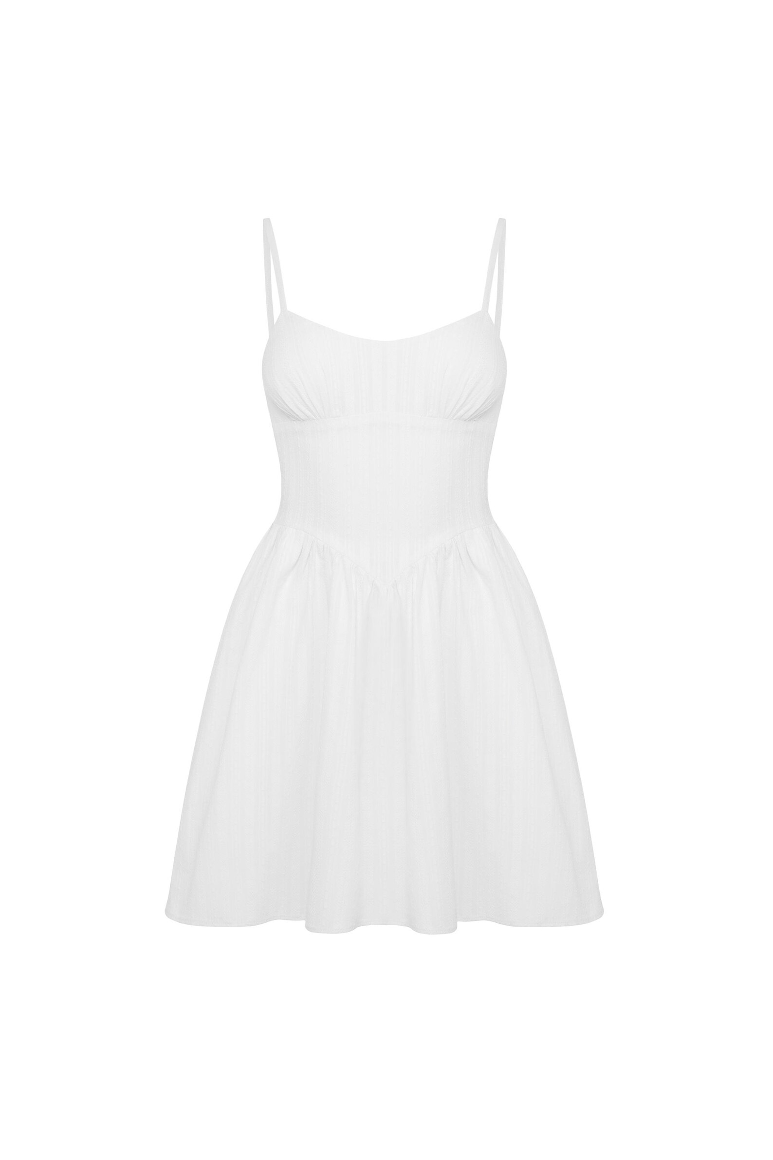 Pink Embroidered Cotton Mini Dress: Basque Waist Flared Sundress - Etsy