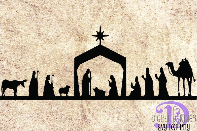 Nativity Christmas SVG PNG DXF - Etsy