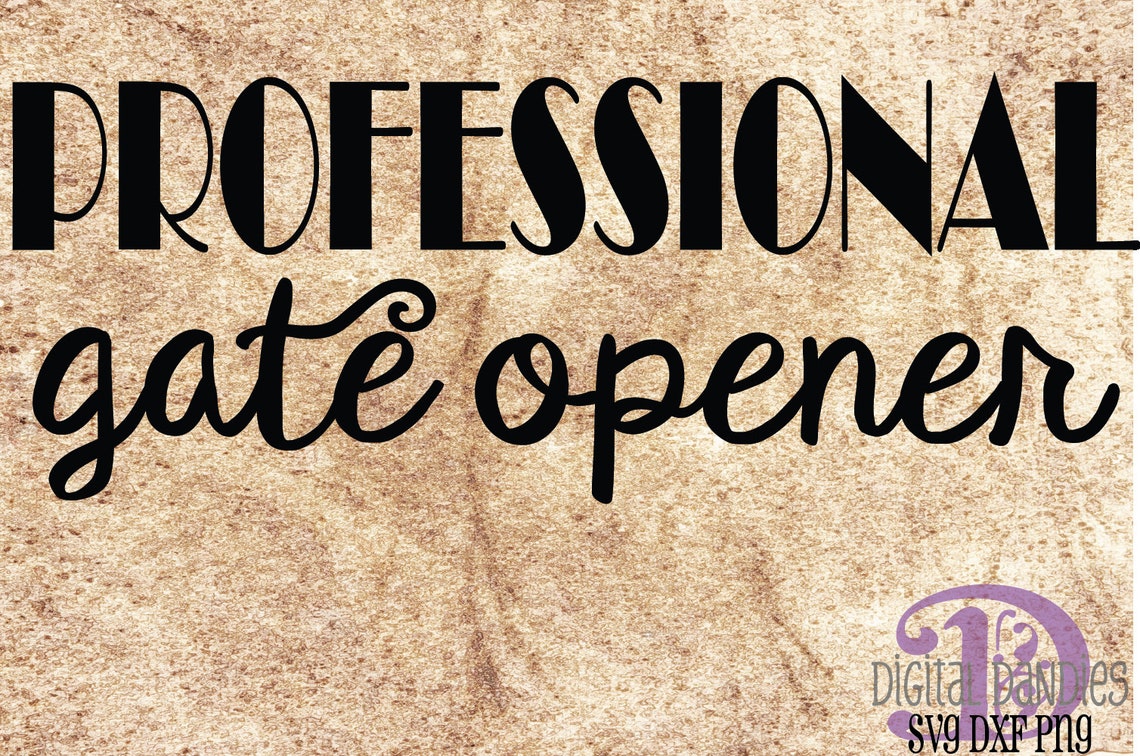 Professional Gate Opener SVG PNG DXF - Etsy