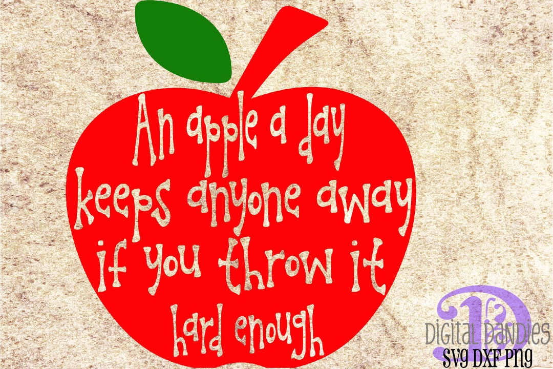 Apple a Day SVG PNG DXF - Etsy