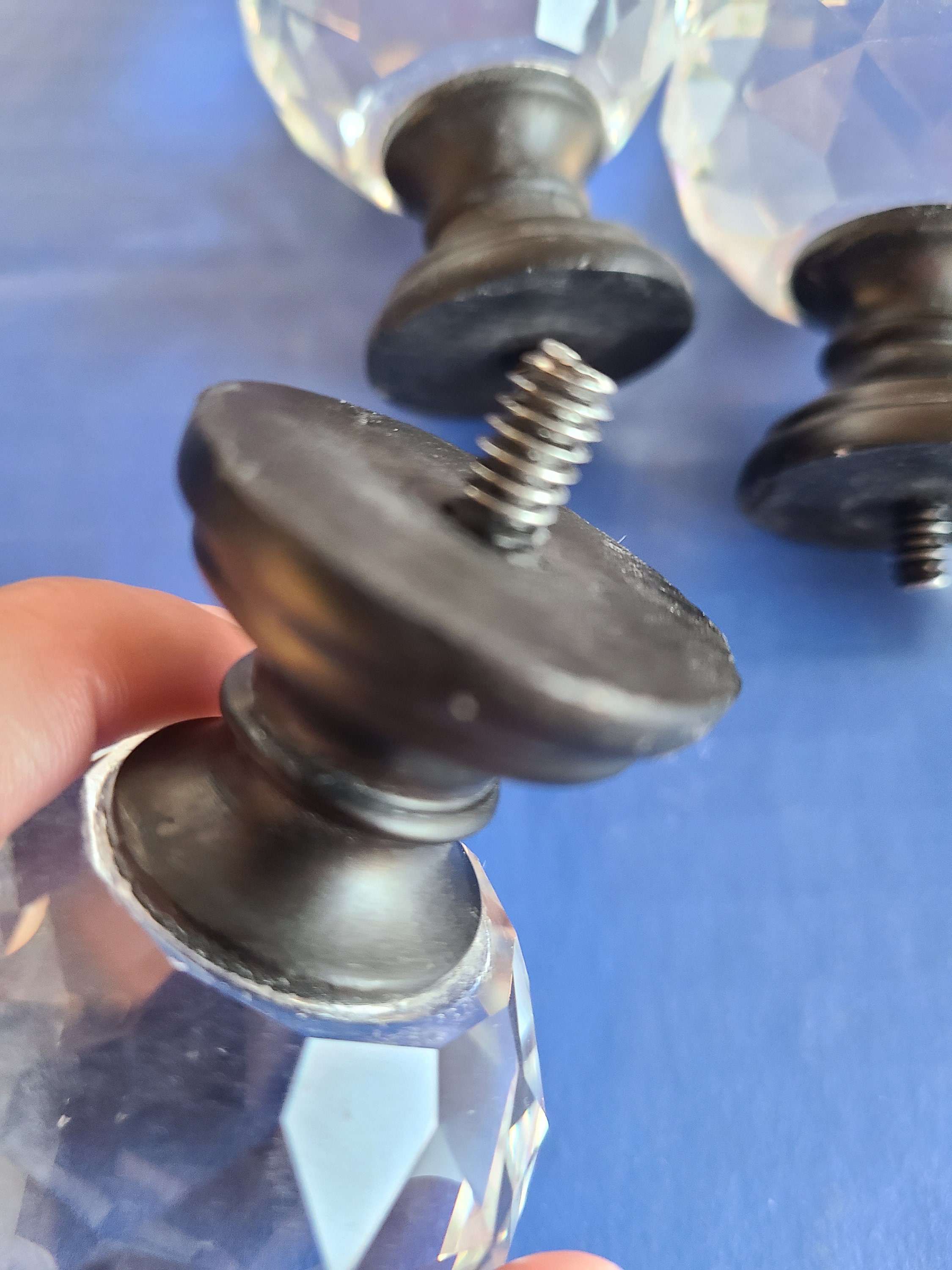 Vintage Lead Crystal Finials - Etsy
