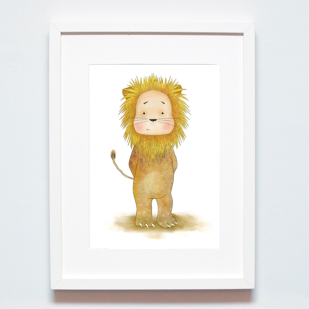 Cute Lion Print - A4 Wall Decor - Zoo Nursery Decor - Baby Shower Gift ...