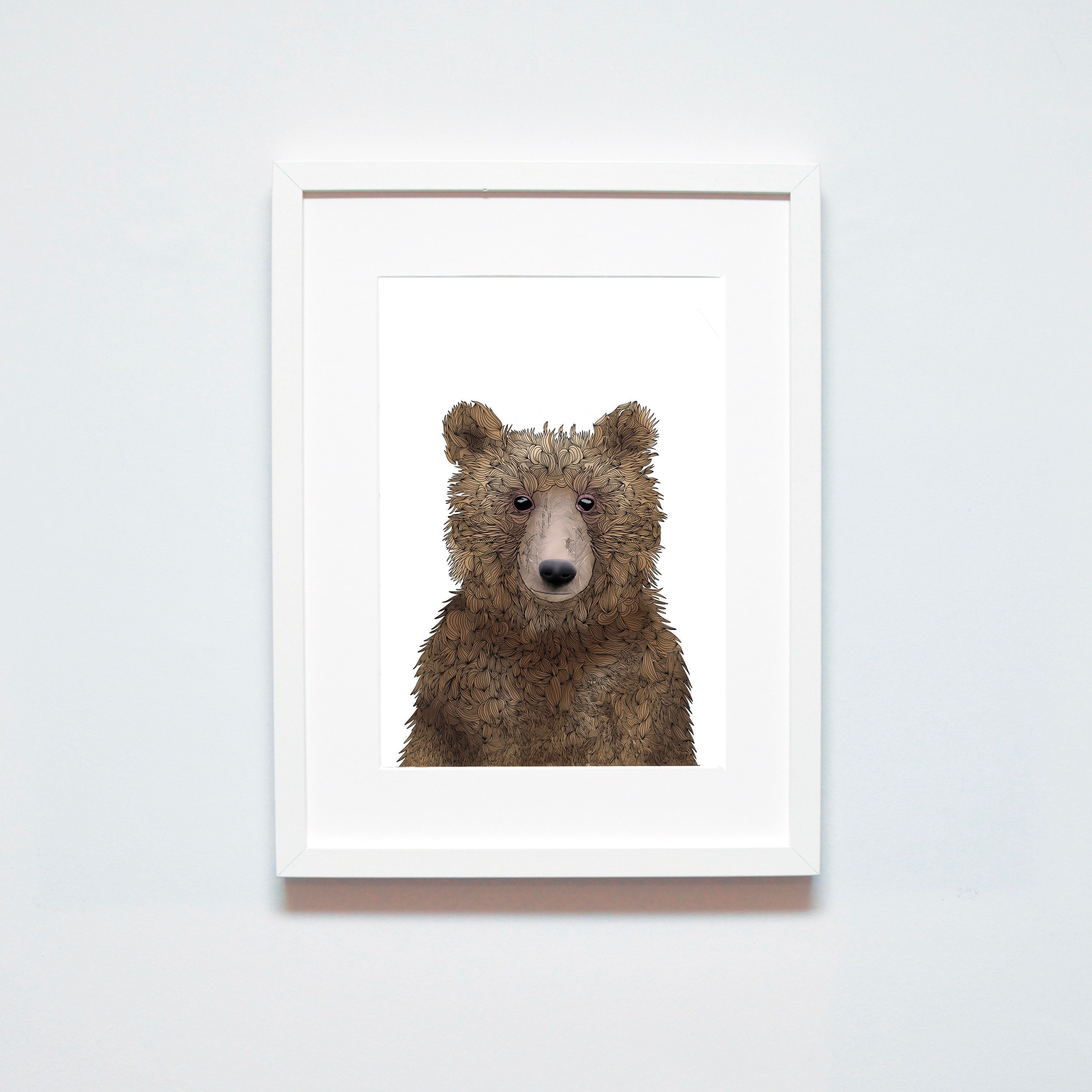 Bear Print Bear Hug Print Bear Art Animal Print - Etsy UK