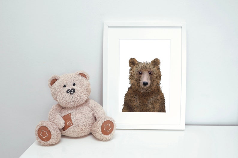 Bear Print Bear Hug Print Bear Art Animal Print - Etsy UK