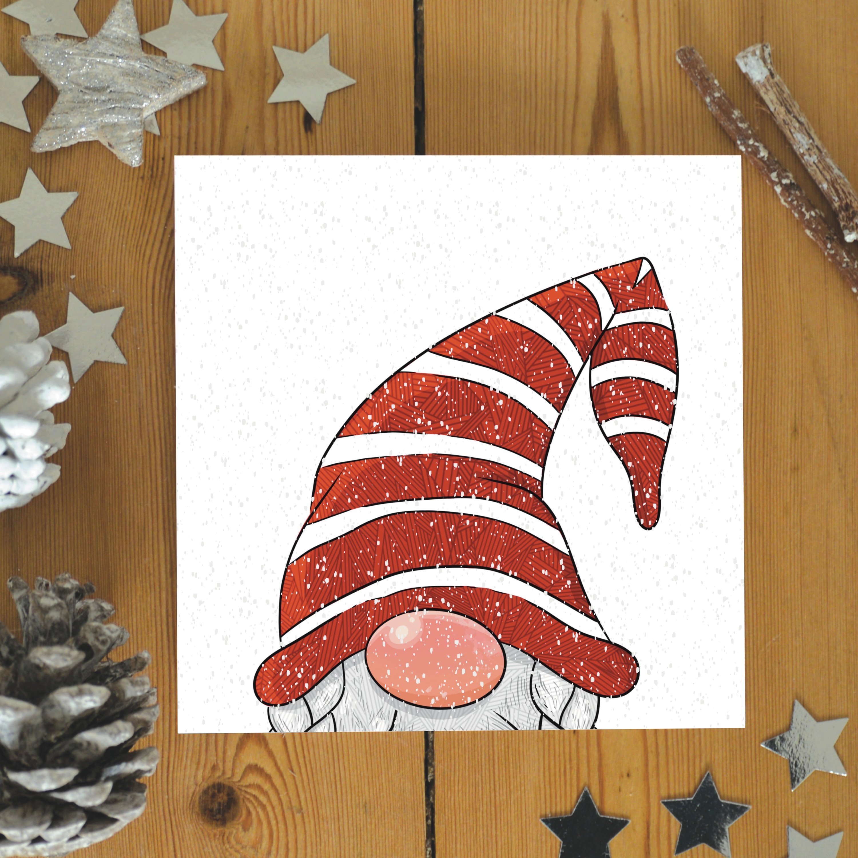 Christmas Gonk Card - Peeking Gonk - Gonk Greeting Card - Etsy UK