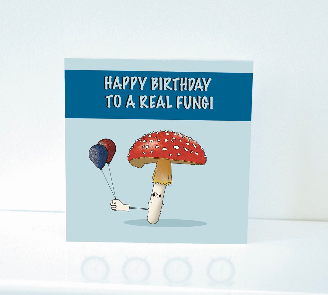 Happy Birthday to A Real Fungi | Greetings Card I Humour I Funny Card ...