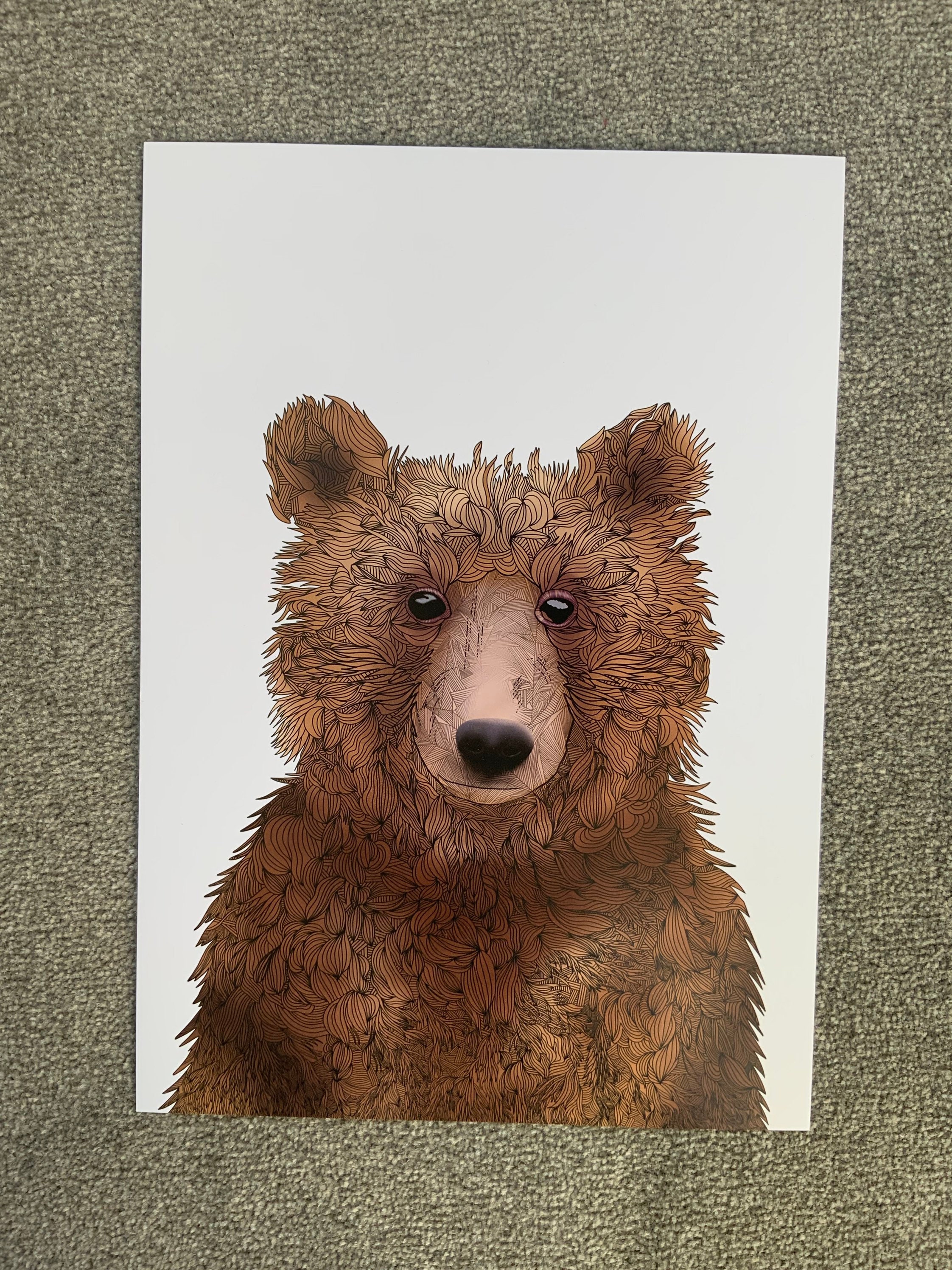 Bear Print Bear Hug Print Bear Art Animal Print - Etsy UK