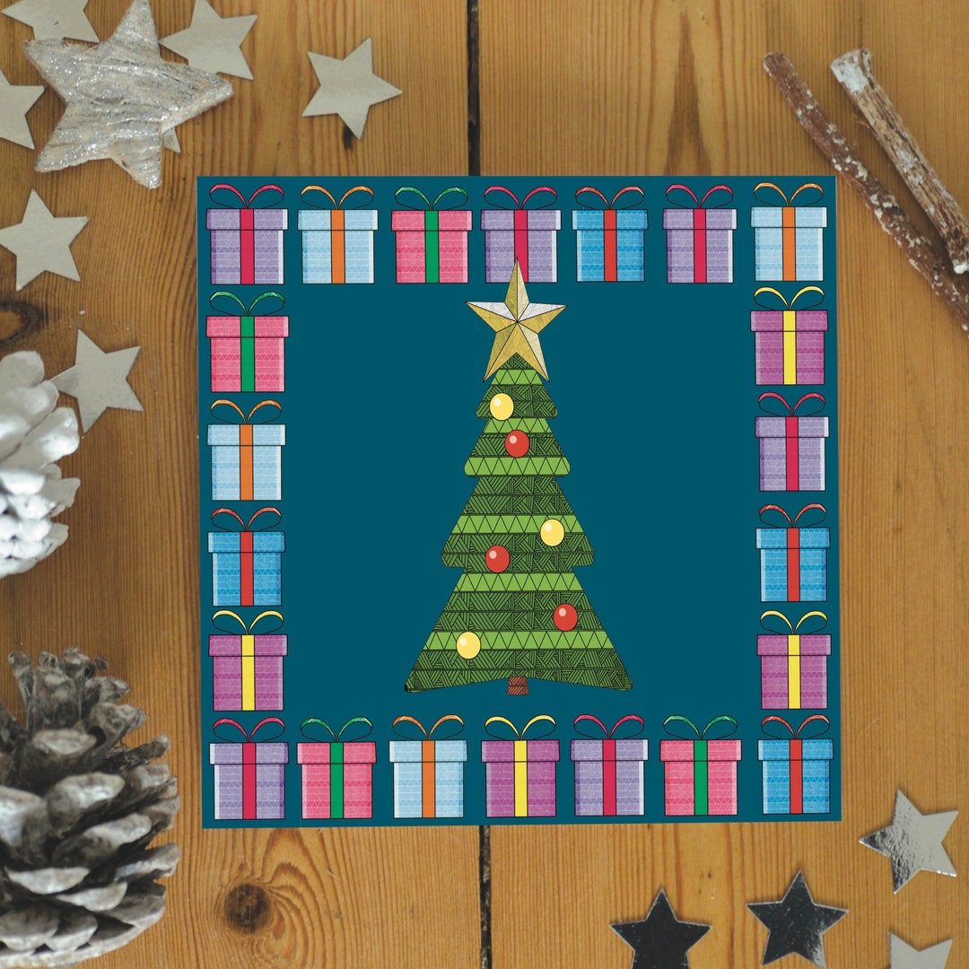 Christmas Tree Greeting Card Christmas Tree Christmas Card Recycled ...