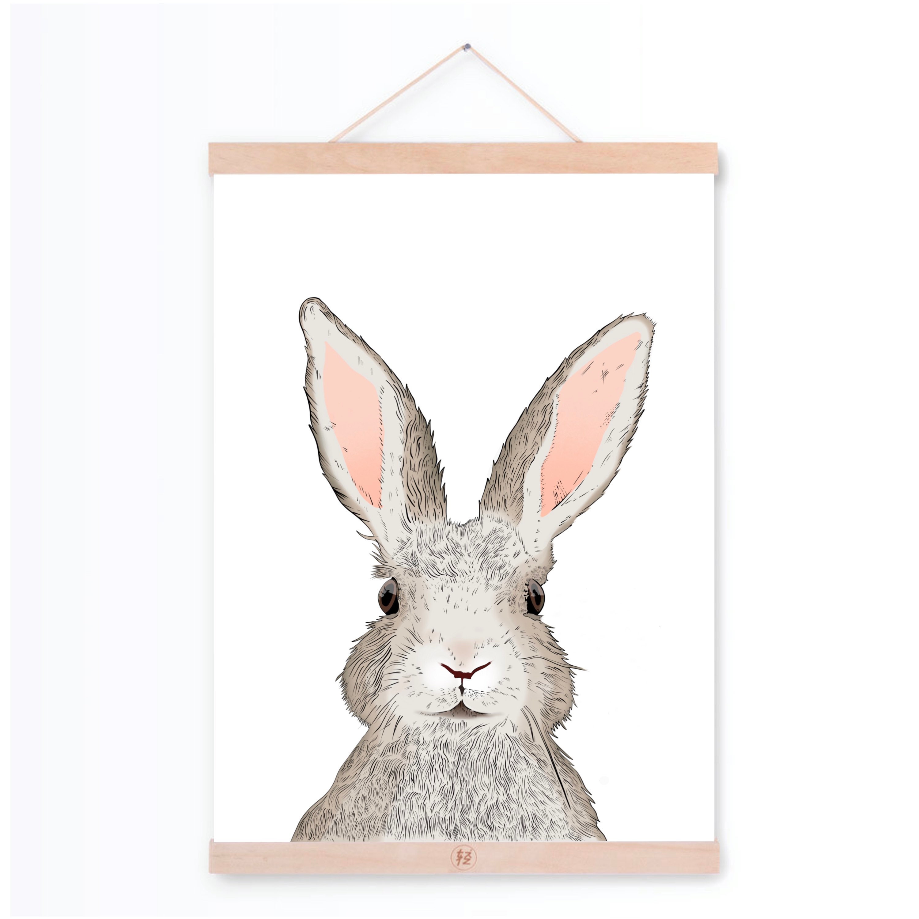 Rabbit Print - Bunny Print - Hare Print - Unframed Print - Bunny Decor ...