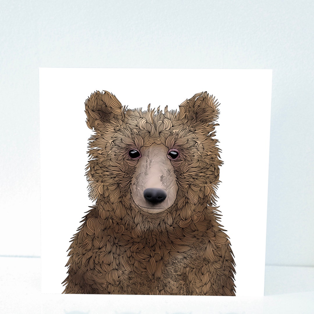 Bear Greetings Card Bear Hug Card Cute Bear Card Animal Card - Etsy