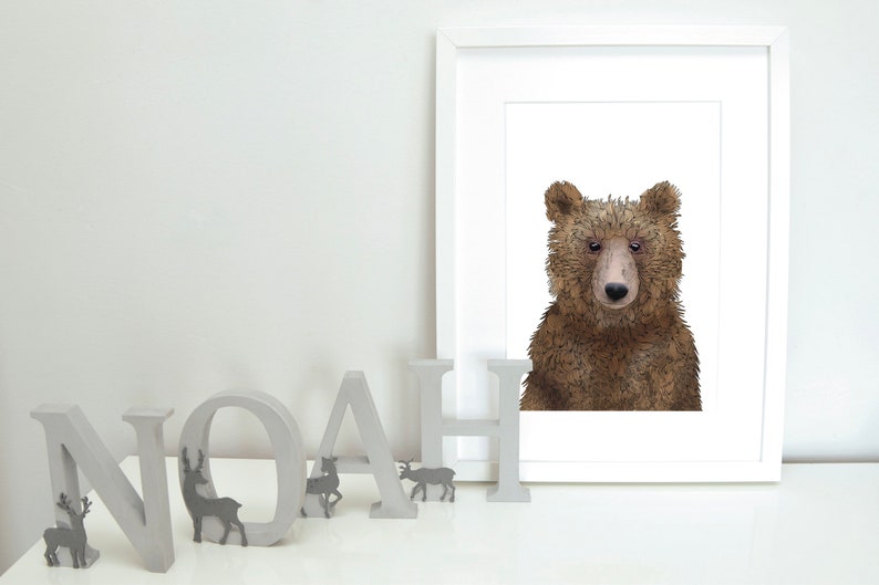 Bear Print Bear Hug Print Bear Art Animal Print - Etsy UK