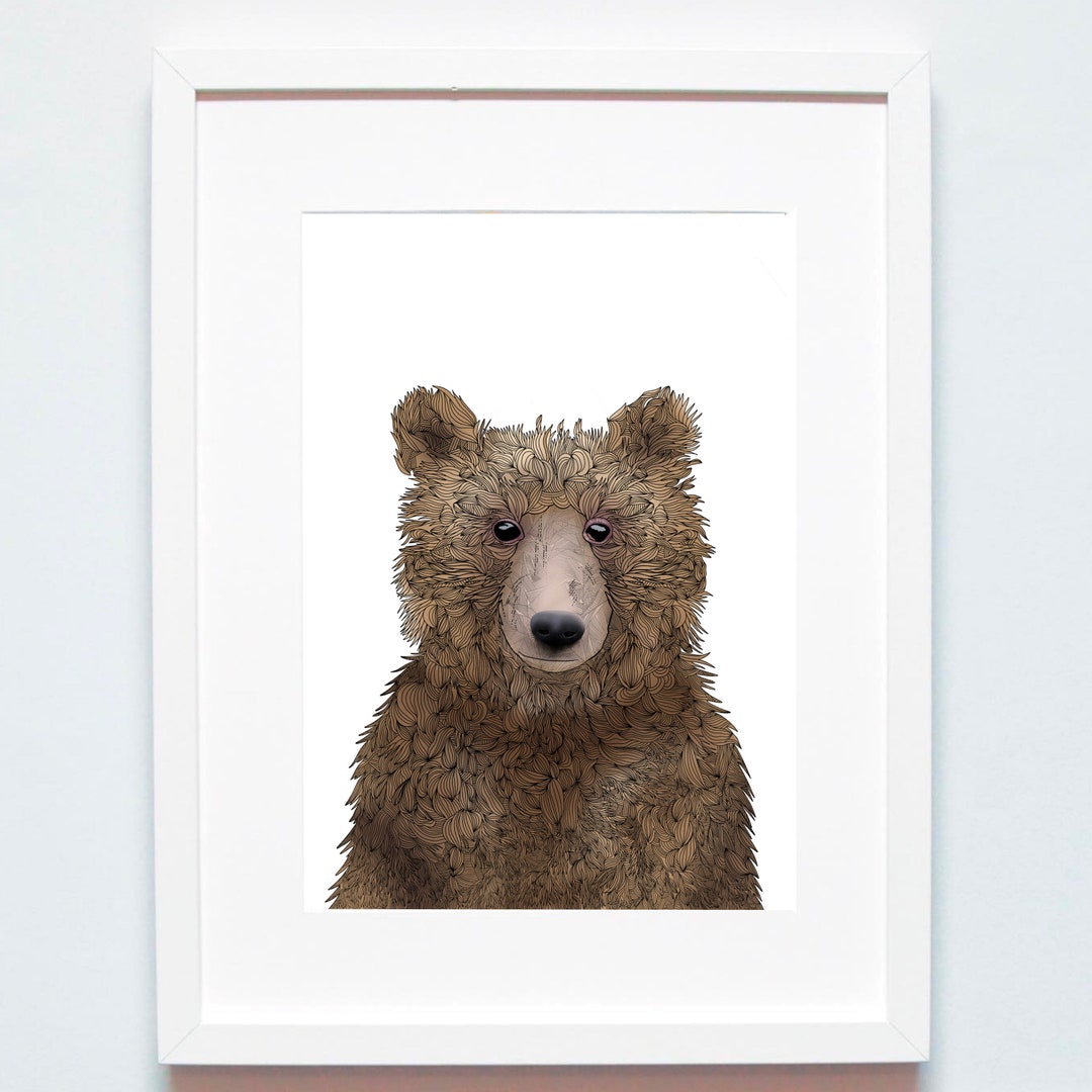 Bear Print, Bear Hug Print, Bear Art, Animal Print - Etsy UK