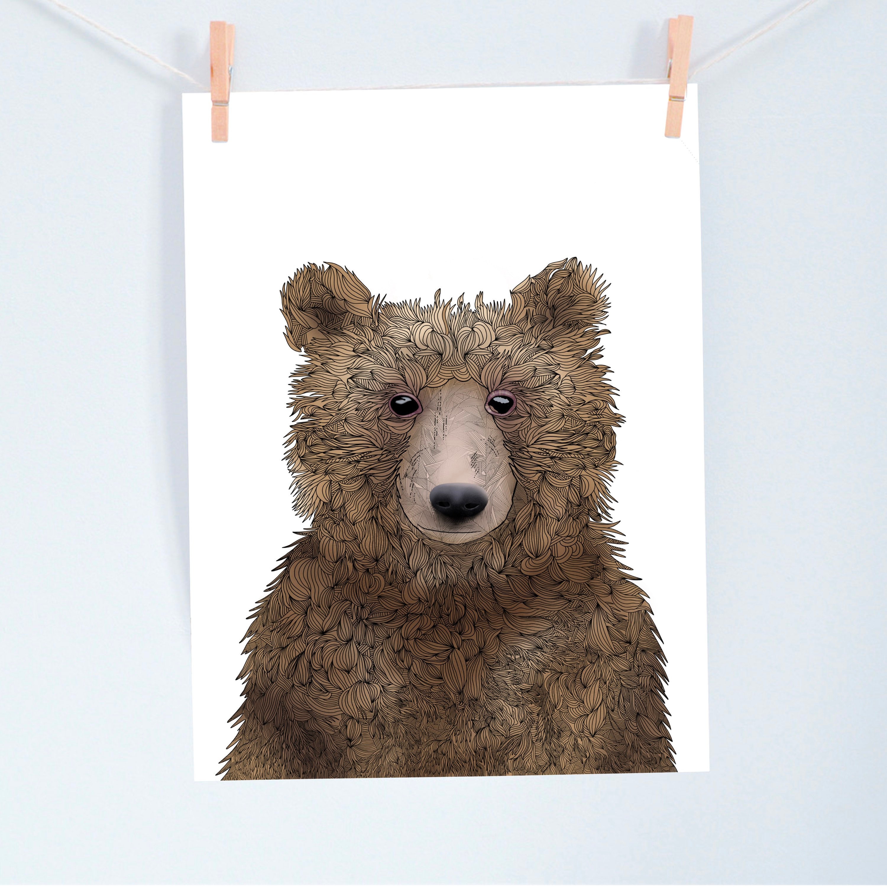 Bear Print Bear Hug Print Bear Art Animal Print - Etsy UK