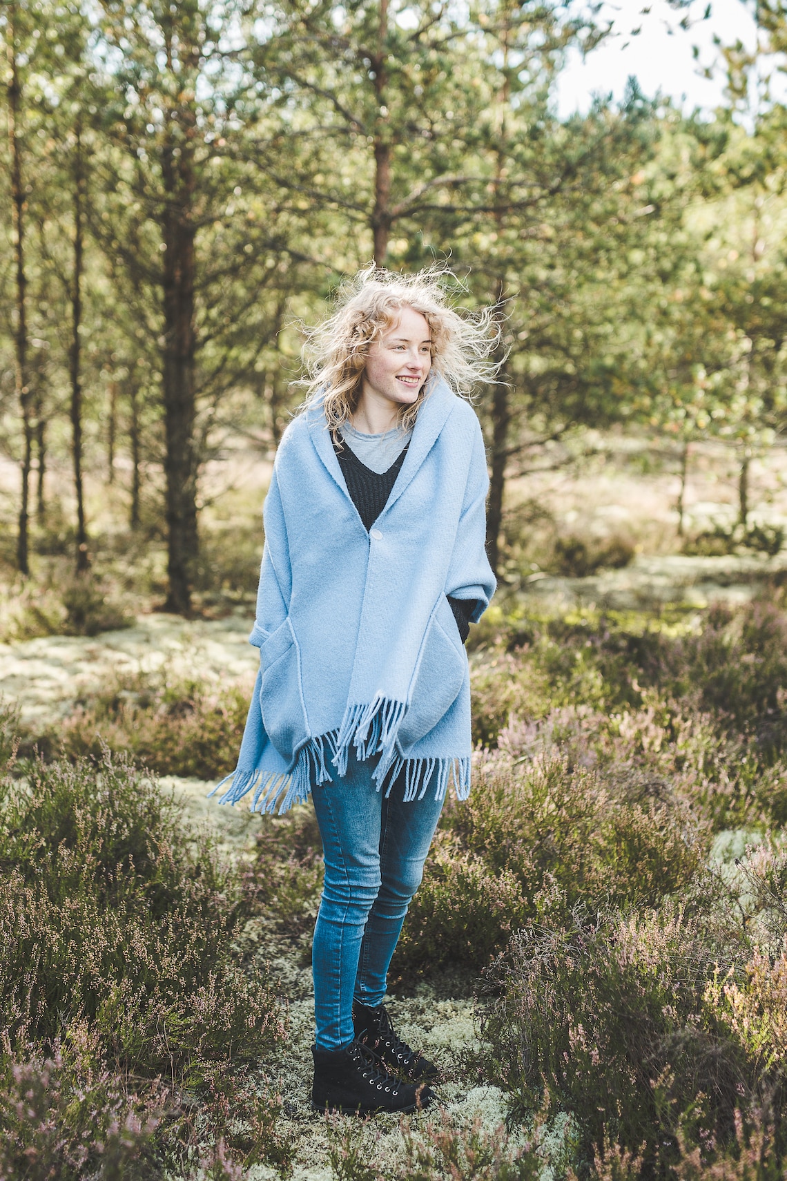 Cozy Fleece Wrap Shawl With Large Front Pockets for Women | Etsy