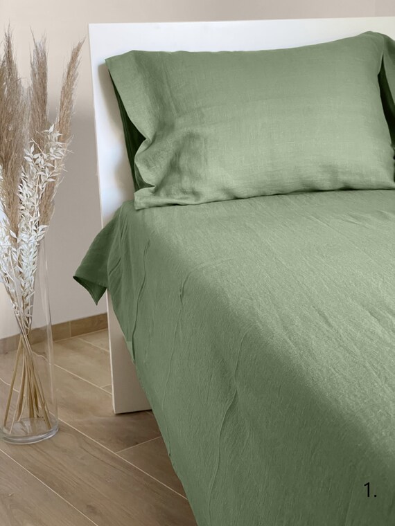 Linen Sheets Without Elastic 100% Stonewashed Natural Linen - Etsy