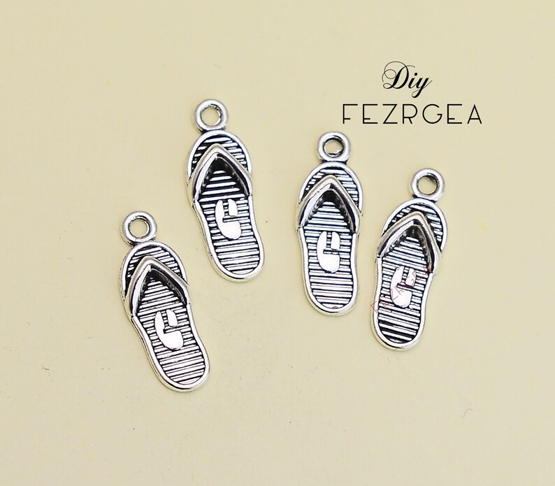 30pcs--21x8mm, Antique Silver Slipper Charms.shoes Pendants. - Etsy
