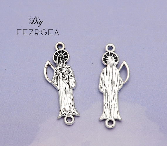 20pcs10x28mm Antique Silver Skull Connector Death Grim - Etsy