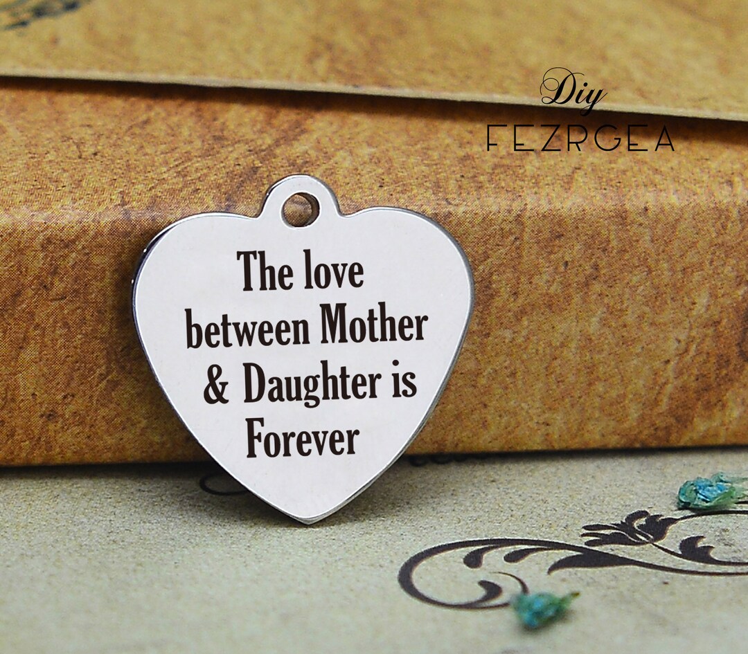 Mother and Daughter Stainless Steel Charm,personalized the Love Between ...