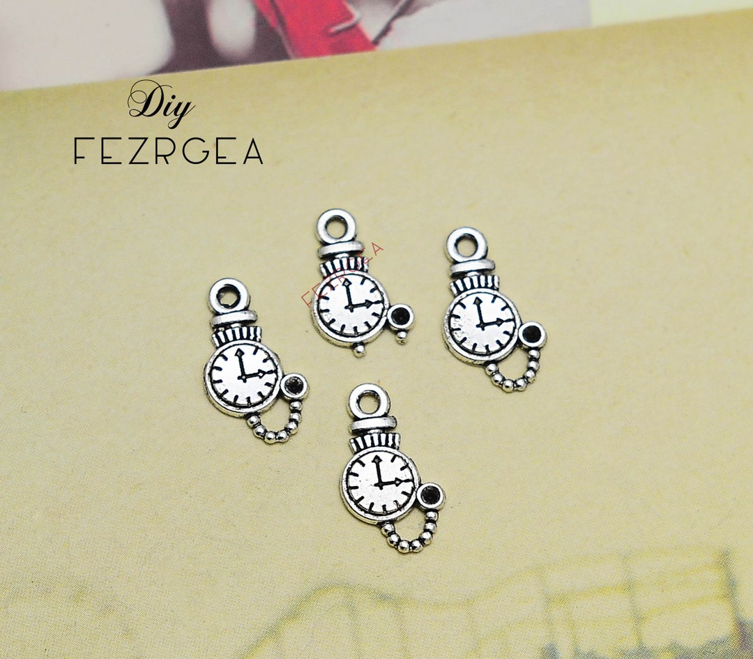50pcs--16x9mm, Antique Silver Pocket Watch Charms.watch Pendants. - Etsy
