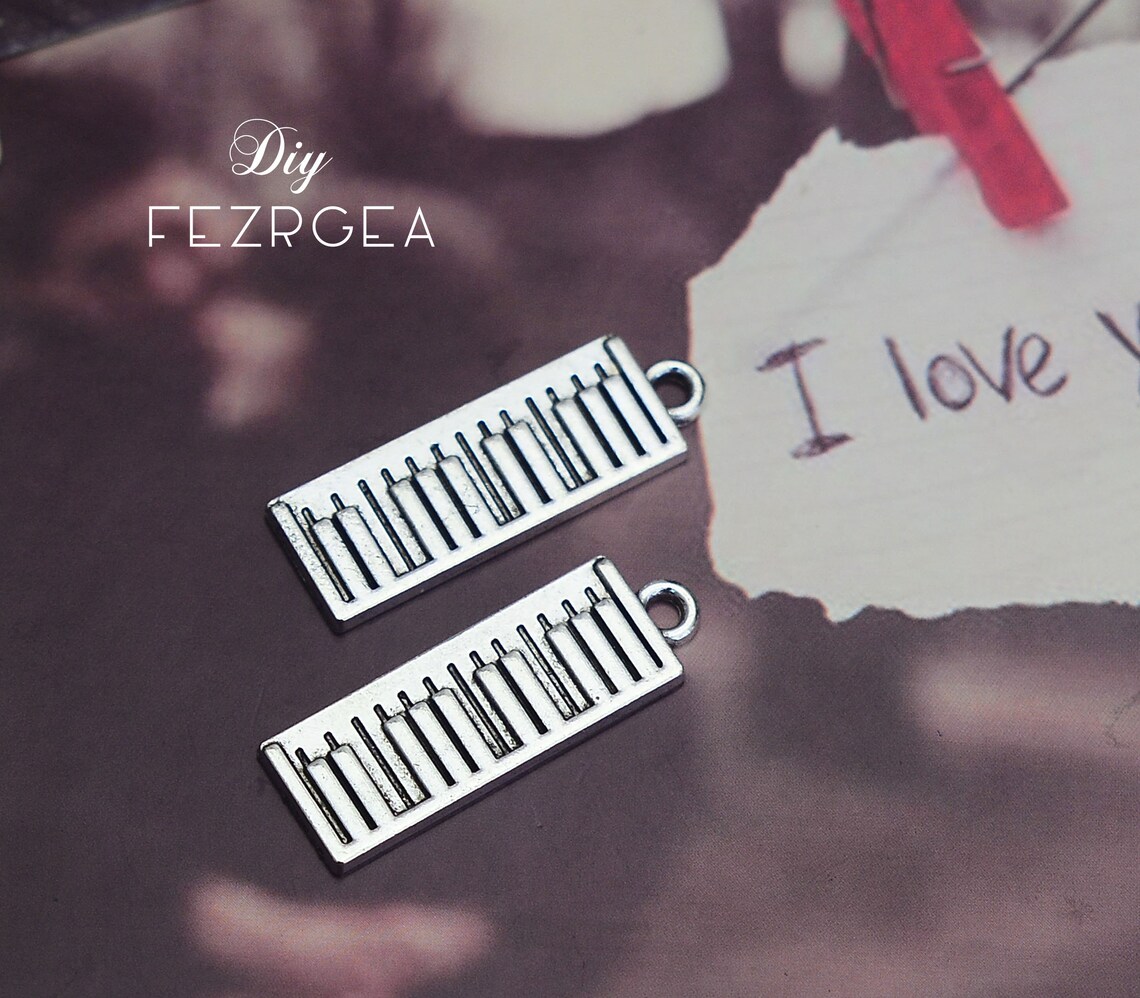 12PCS Antique Silver Music Keyboard Charms. Piano Pendants. DH9976 - Etsy