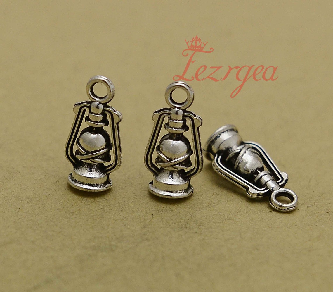 20PCS Antique Silver Lantern Charms.oil Lamp Pendants. CY273 - Etsy