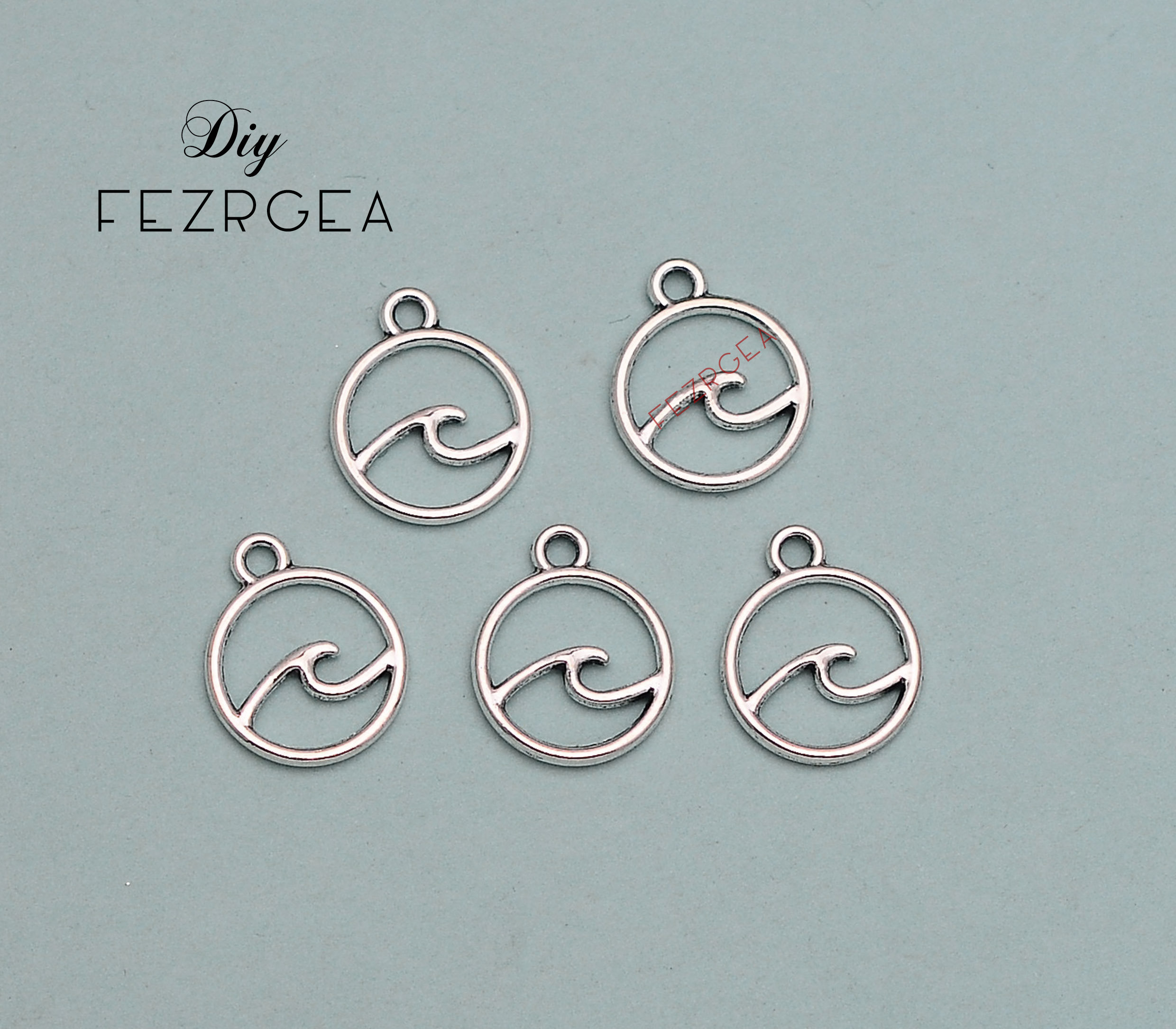 50pcs12x15mm Antique Silver Sea Wave Charms.ocean Wave - Etsy