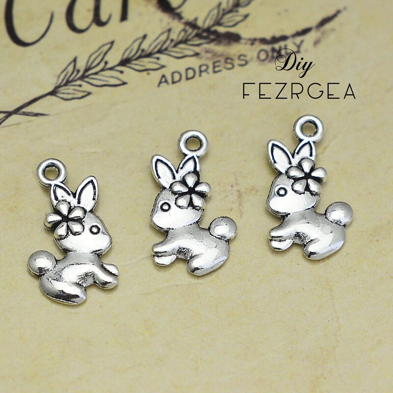 Rabbit Charm - Etsy