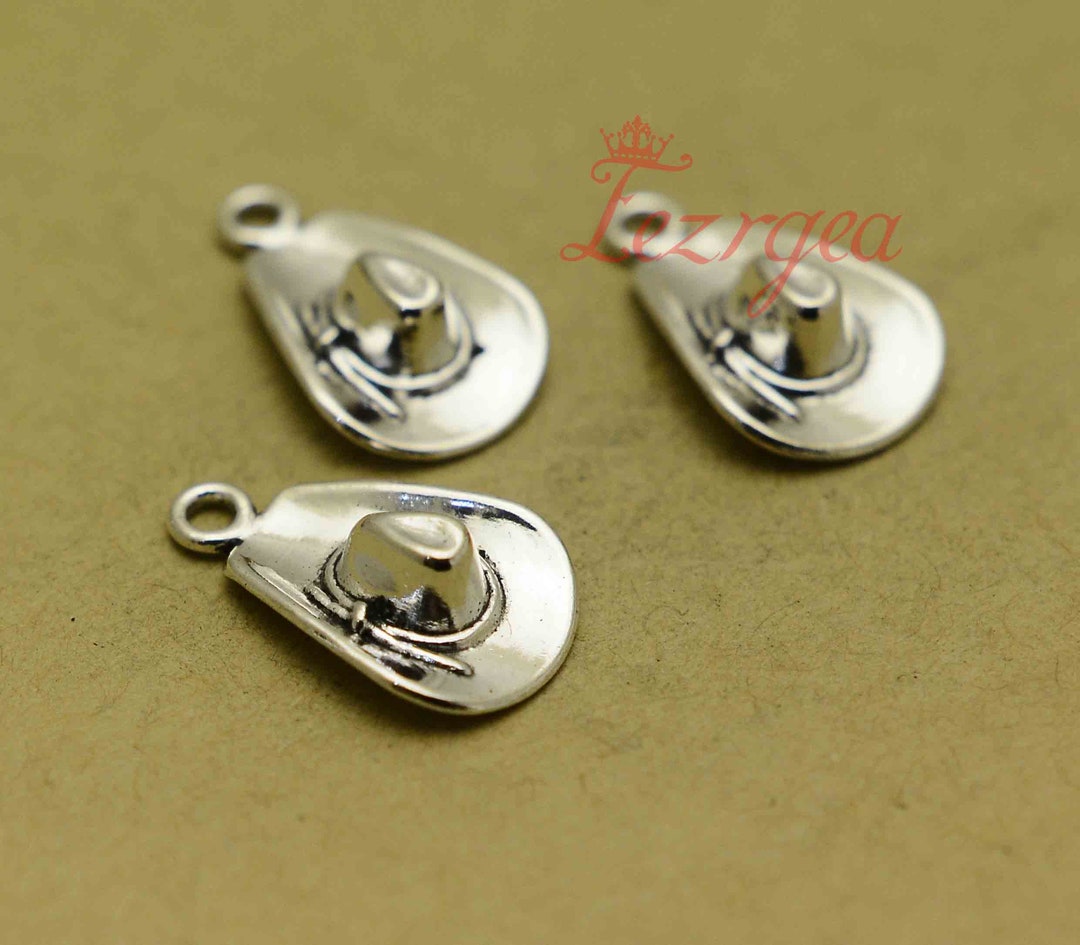 25PCS Antique Cowboy Hat Charms.cowgirl Hat Charm Hat Pendants. CY292 ...